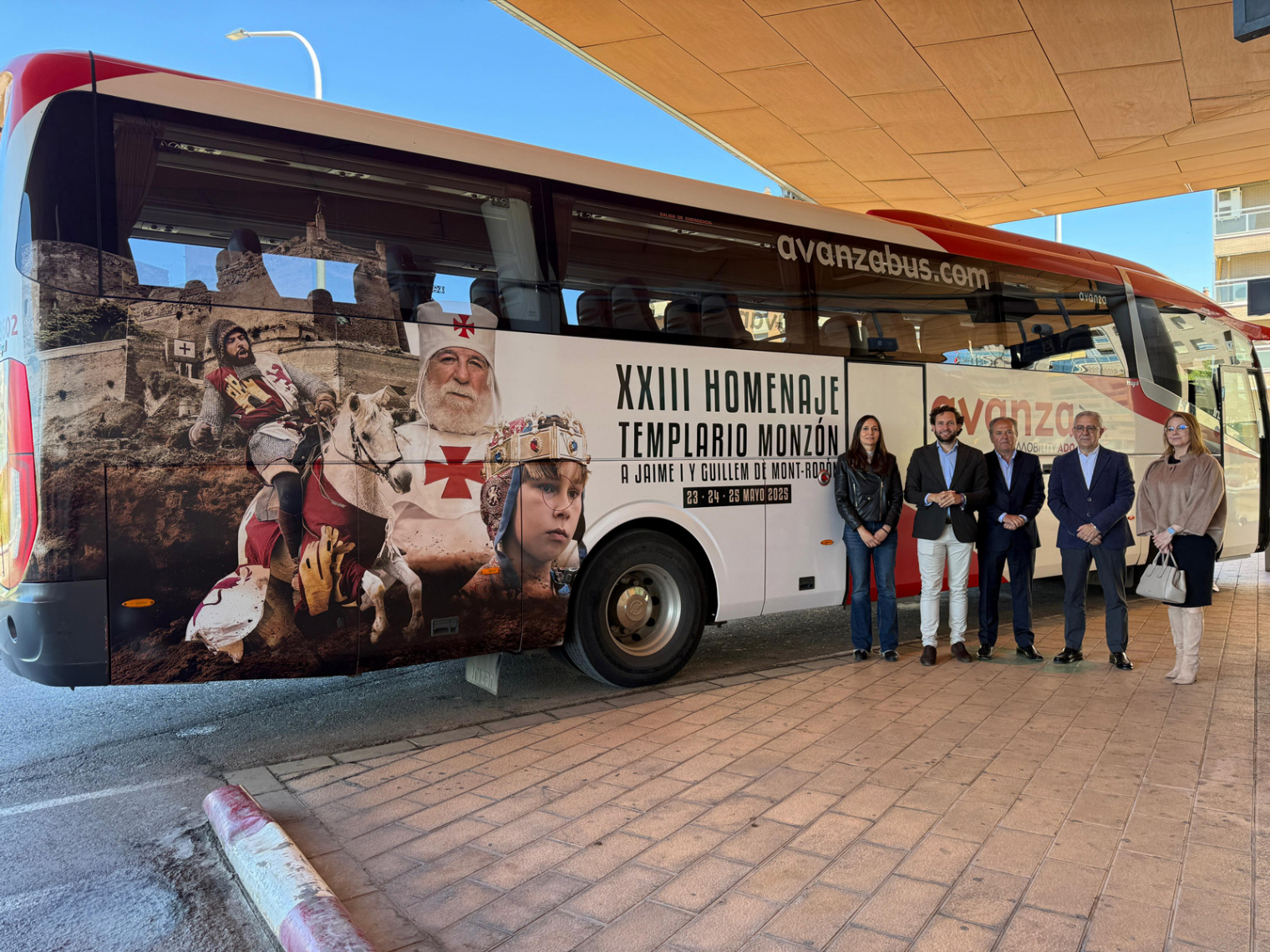 Bus Templario para promocionar el Homenaje a Jaime I y Guillem de Mont ...